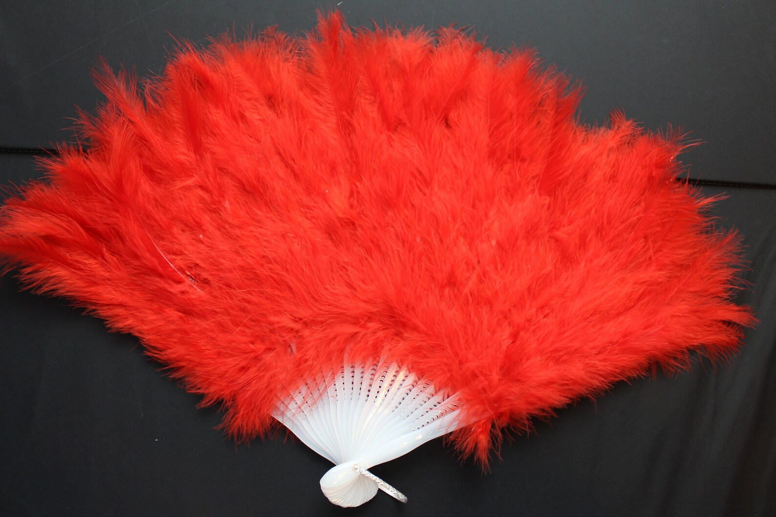 Red Feather Fan Feather Boa Ostrich Headdress-great for | Etsy