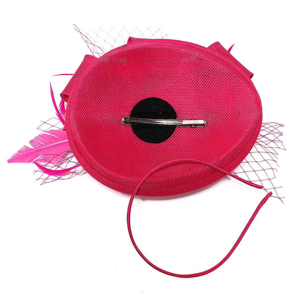 Hot Pink Color Fascinator Hat for Women Tea Party Wedding - Etsy