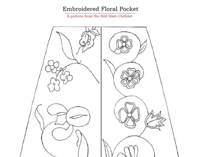 PDF Embroidered Floral Pocket Pattern for the 18th Century - Etsy