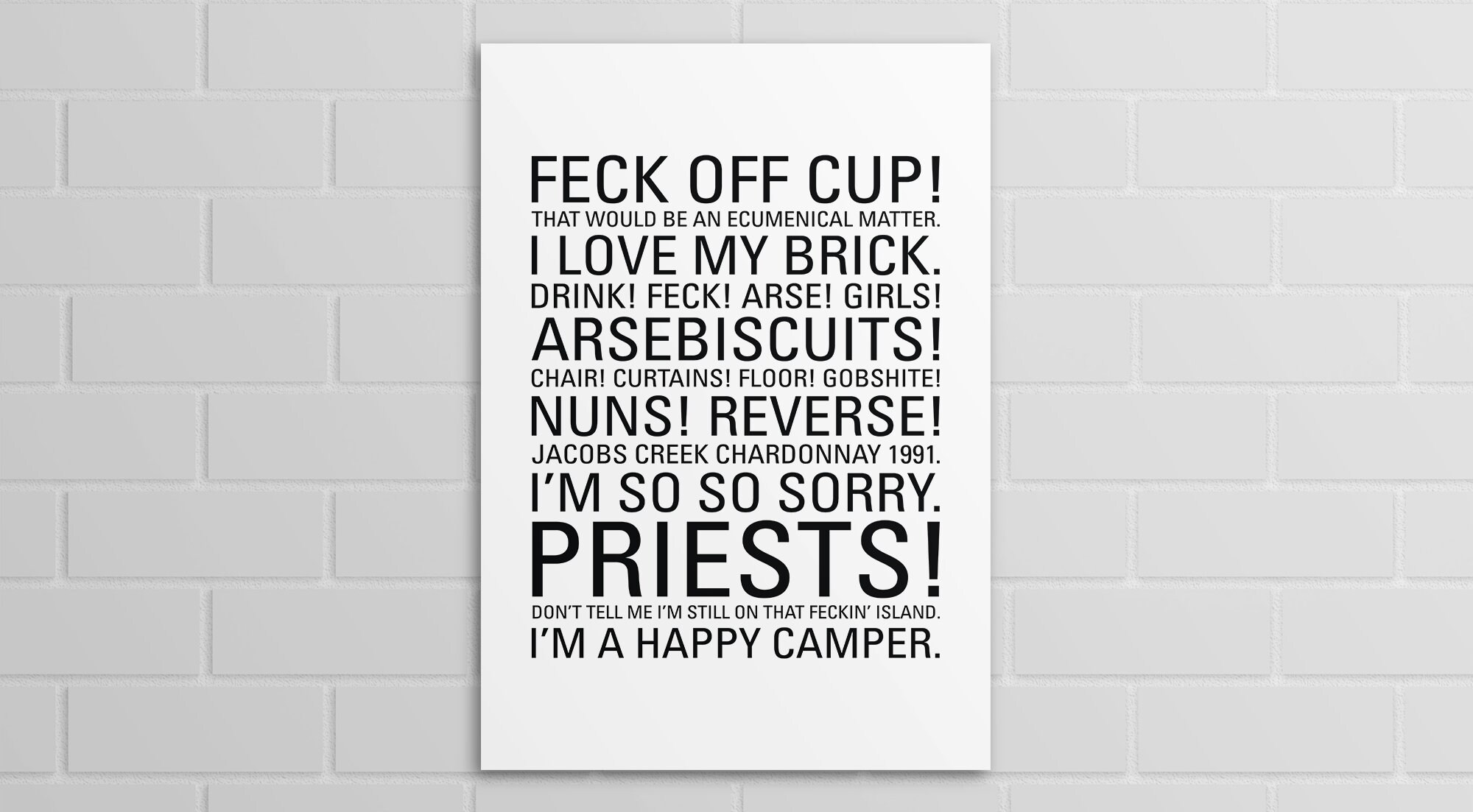 Father Jack Quotes A5 A4 A3 Poster or Print - Etsy UK