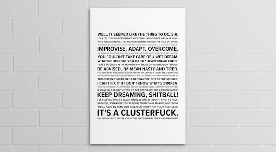 Heartbreak Ridge Clint Eastwood Quotes A5 A4 A3 Poster or - Etsy Finland