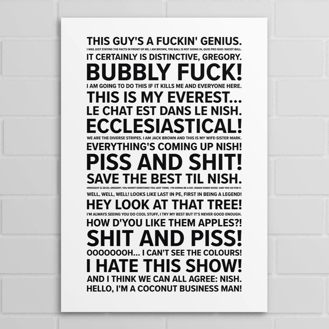 Nish Taskmaster Quotes (A5, A4, A3 Poster or Print) - Etsy