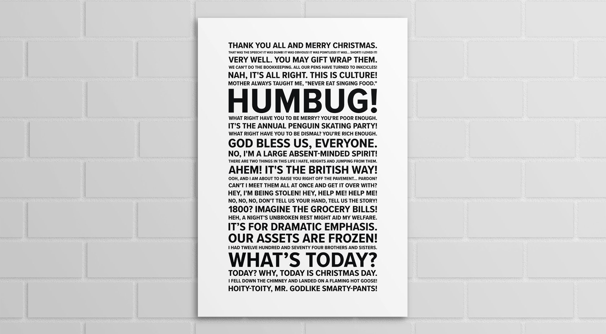 Muppet Christmas Carol Quotes (A5, A4, A3 Poster or Christmas Card) - Etsy