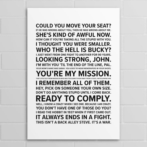 Bucky Barnes Quotes A5 A4 A3 Poster or Print - Etsy