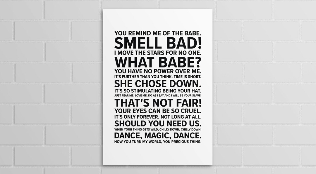 Labyrinth Quotes (A5, A4, A3 Poster or Print) - Etsy