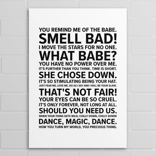 Labyrinth Quotes A5 A4 A3 Poster or Print - Etsy