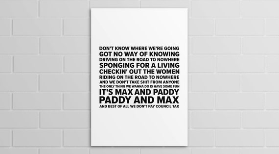 Max and Paddy Theme A5 A4 A3 Poster or Print | Etsy UK