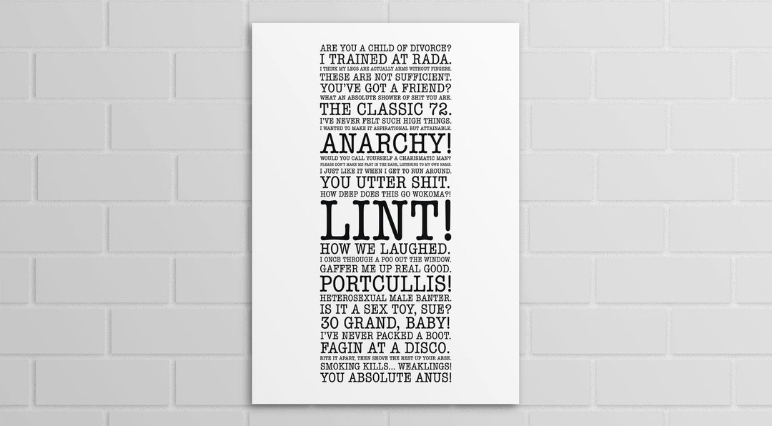 Taskmaster Series 16 Quotes (A5, A4, A3 Poster or Print) - Etsy UK