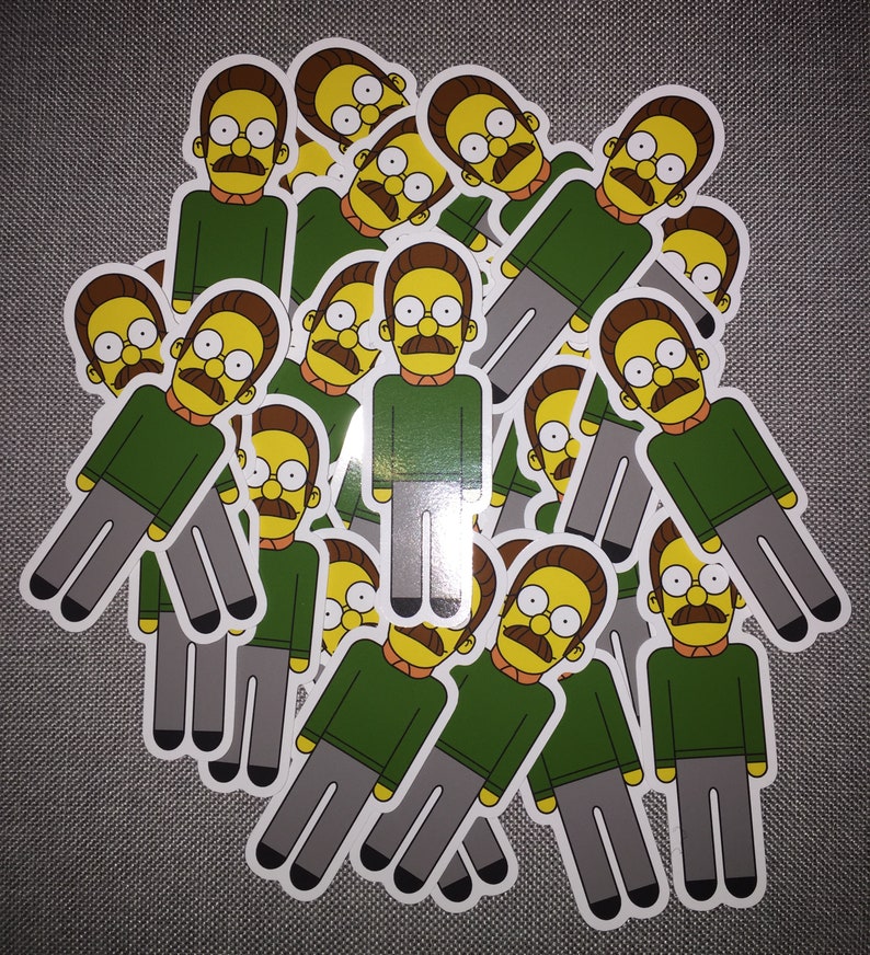 Ned Flanders Sticker A5 A4 A3 Poster or Print - Etsy