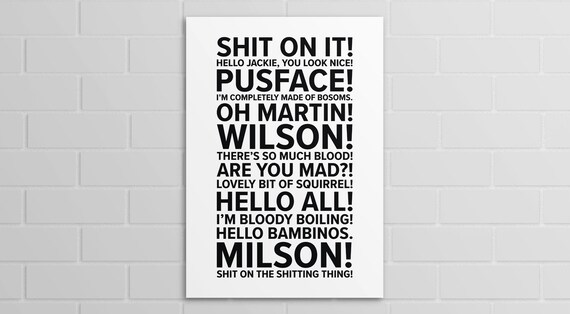 Friday Night Dinner Quotes A5 A4 A3 Poster or Print - Etsy UK