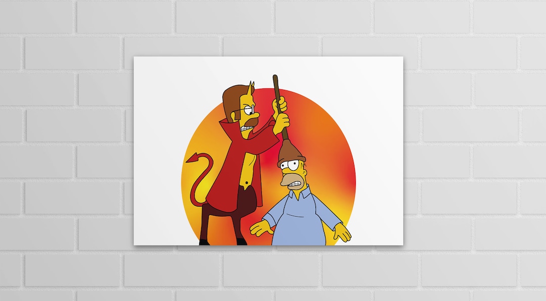 Devil Flanders | Simpsons | Treehouse of Horrors | Halloween (A5, A4 ...