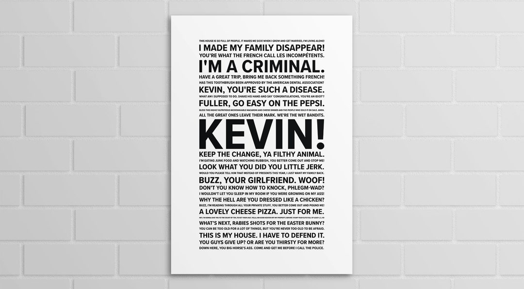Home Alone Quotes (A5, A4, A3 Poster or Print) - Etsy