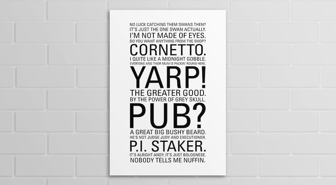 Hot Fuzz Quotes (A5, A4, A3 Poster or Print) - Etsy UK
