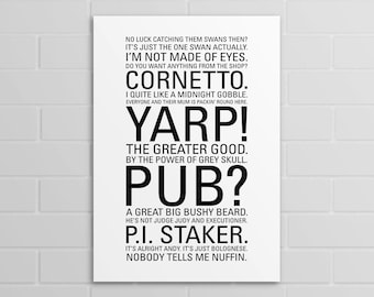 Phoenix Nights Quotes A5, A4, A3 Poster or Print - Etsy UK