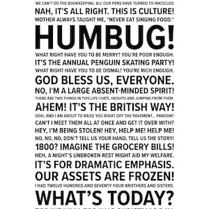 Muppet Christmas Carol Quotes (A5, A4, A3 Poster or Christmas Card) - Etsy