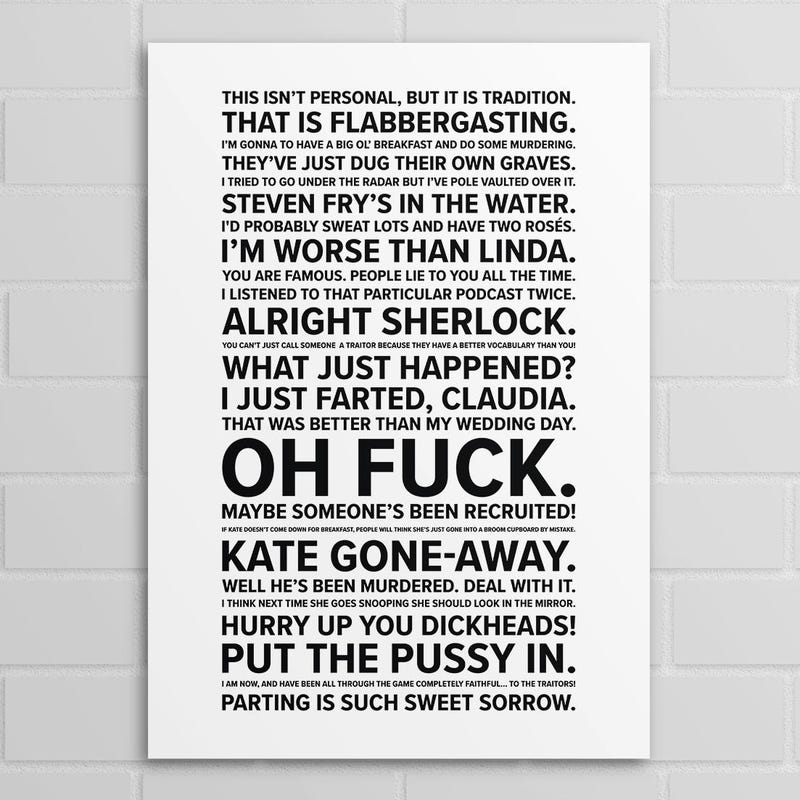 Traitors Wall Art - Etsy UK