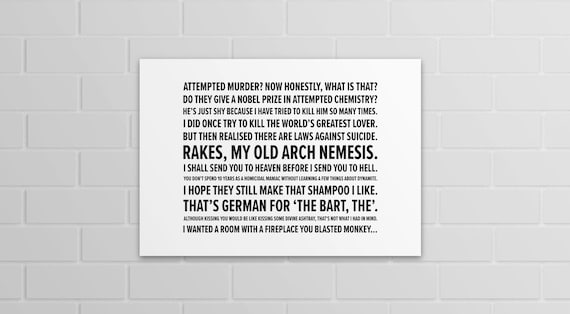 Sideshow Bob Quotes A5 A4 A3 Poster or Print | Etsy