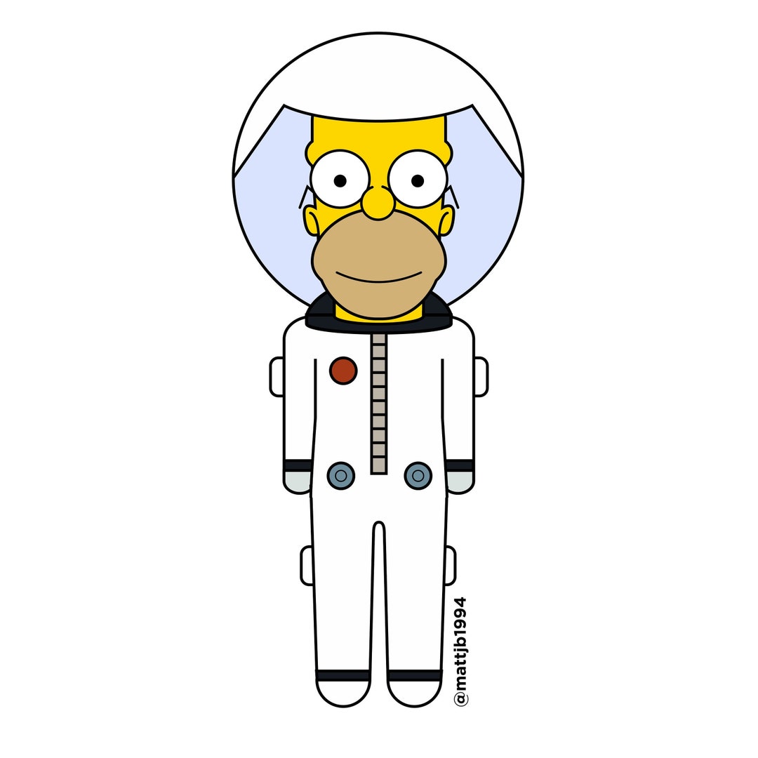 Deep Space Homer Simpson | Sticker | A5, A4, A3 Poster or Print - Etsy