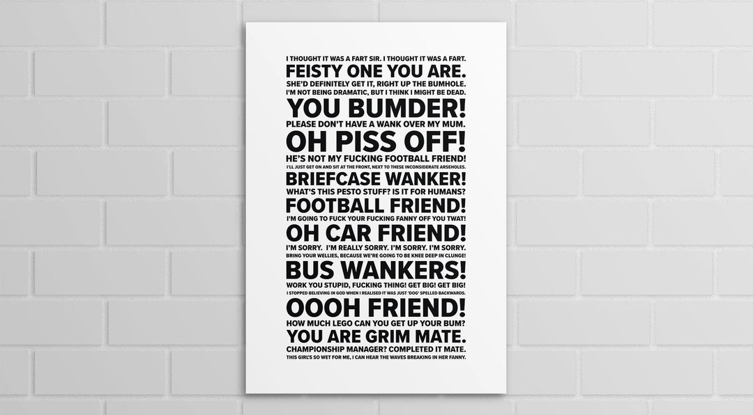 Inbetweeners Quotes (A5, A4, A3 Poster or Print) - Etsy
