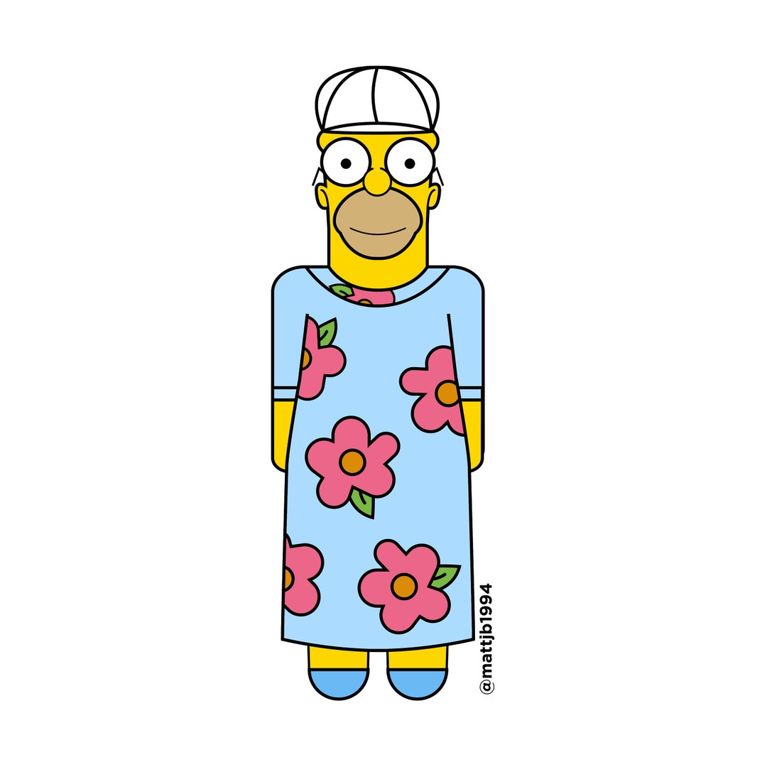 King Size Homer Simpson | Sticker | A5, A4, A3 Poster or Print - Etsy ...