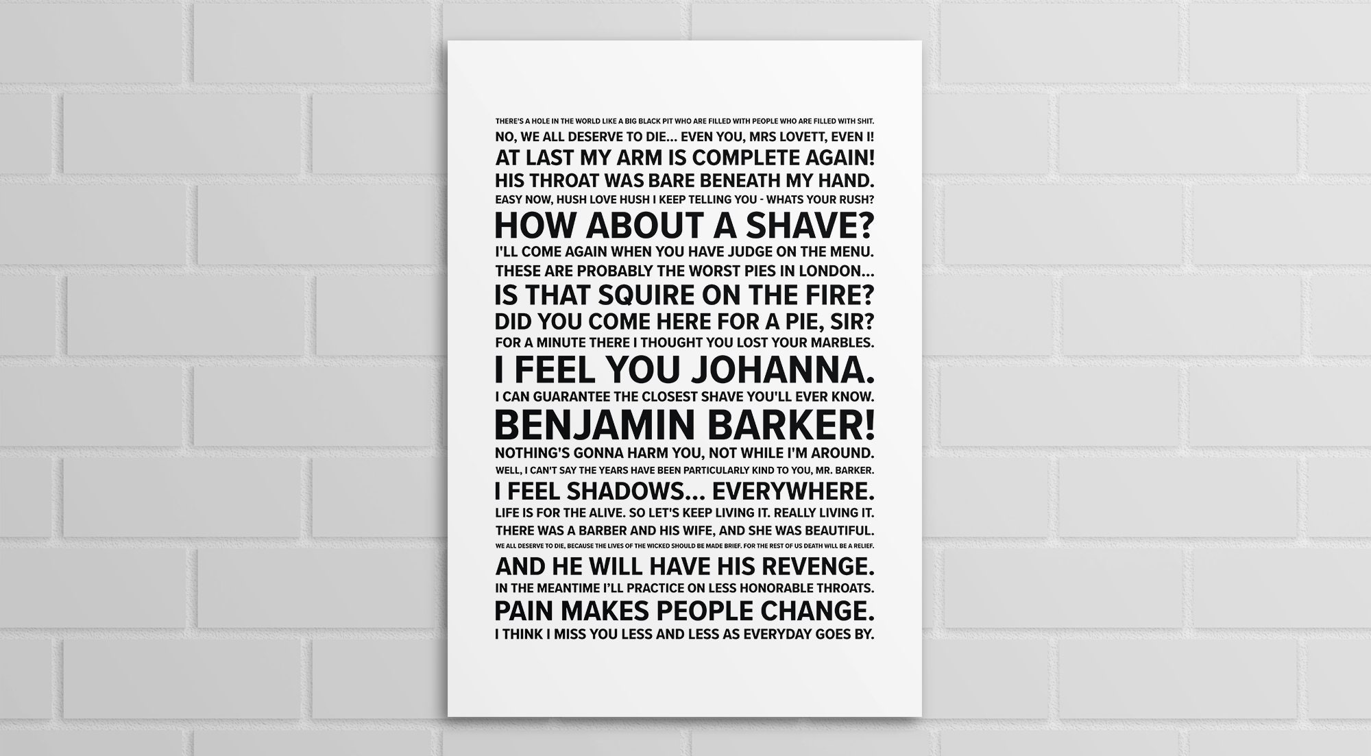 Sweeney Todd Quote Tattoos