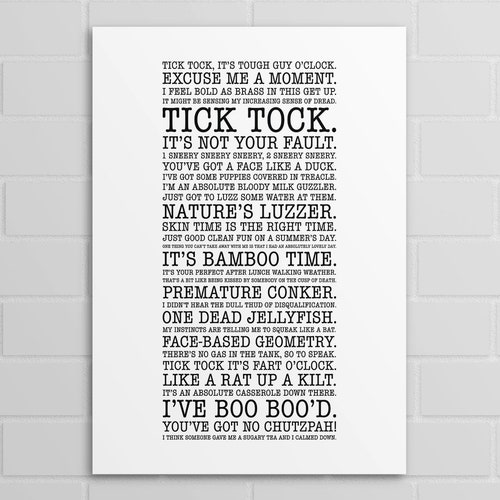 Taskmaster Quotes A5 A4 A3 Poster or Print - Etsy UK