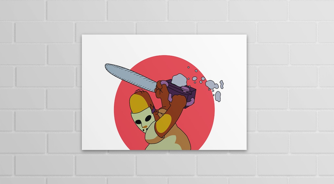 Homer Simpson Chainsaw | Simpsons | Cape Feare (A5, A4, A3 Poster or ...