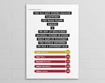 Taskmaster Quotes A5 A4 A3 Poster or Print | Etsy