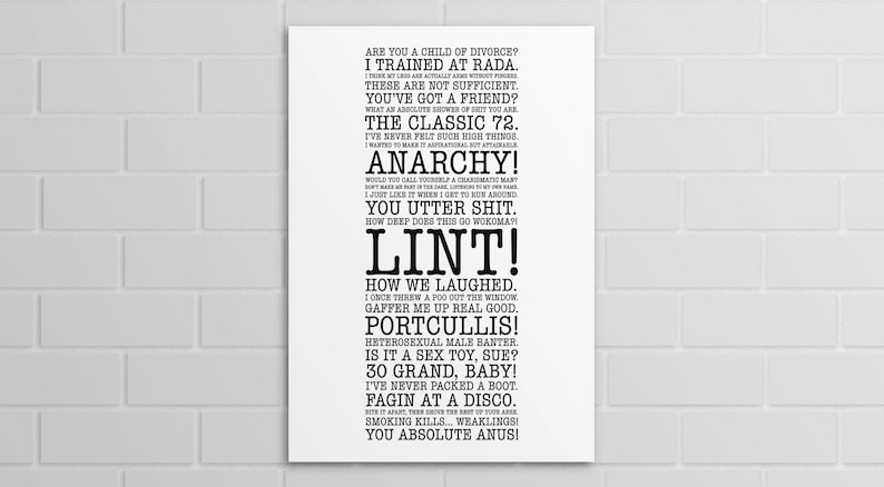 Taskmaster Series 16 Quotes (A5, A4, A3 Poster or Print) - Etsy Australia