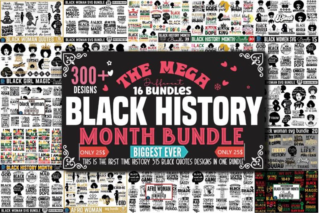 Mega Black History Month SVG Bundle SVG Bundle, Winter Svg, Santa SVG ...