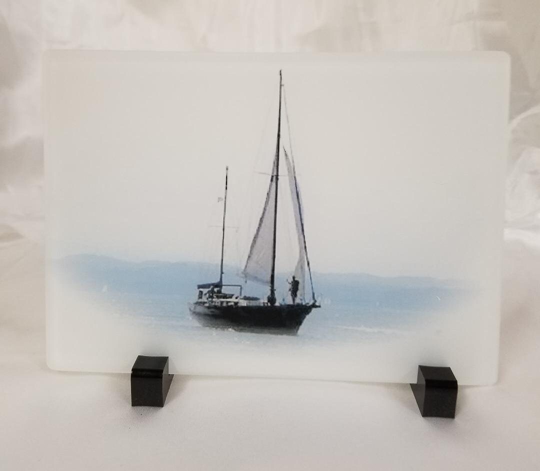 Customized Photo on Glass Panel Frame 5x7. Artwork on Glass ...