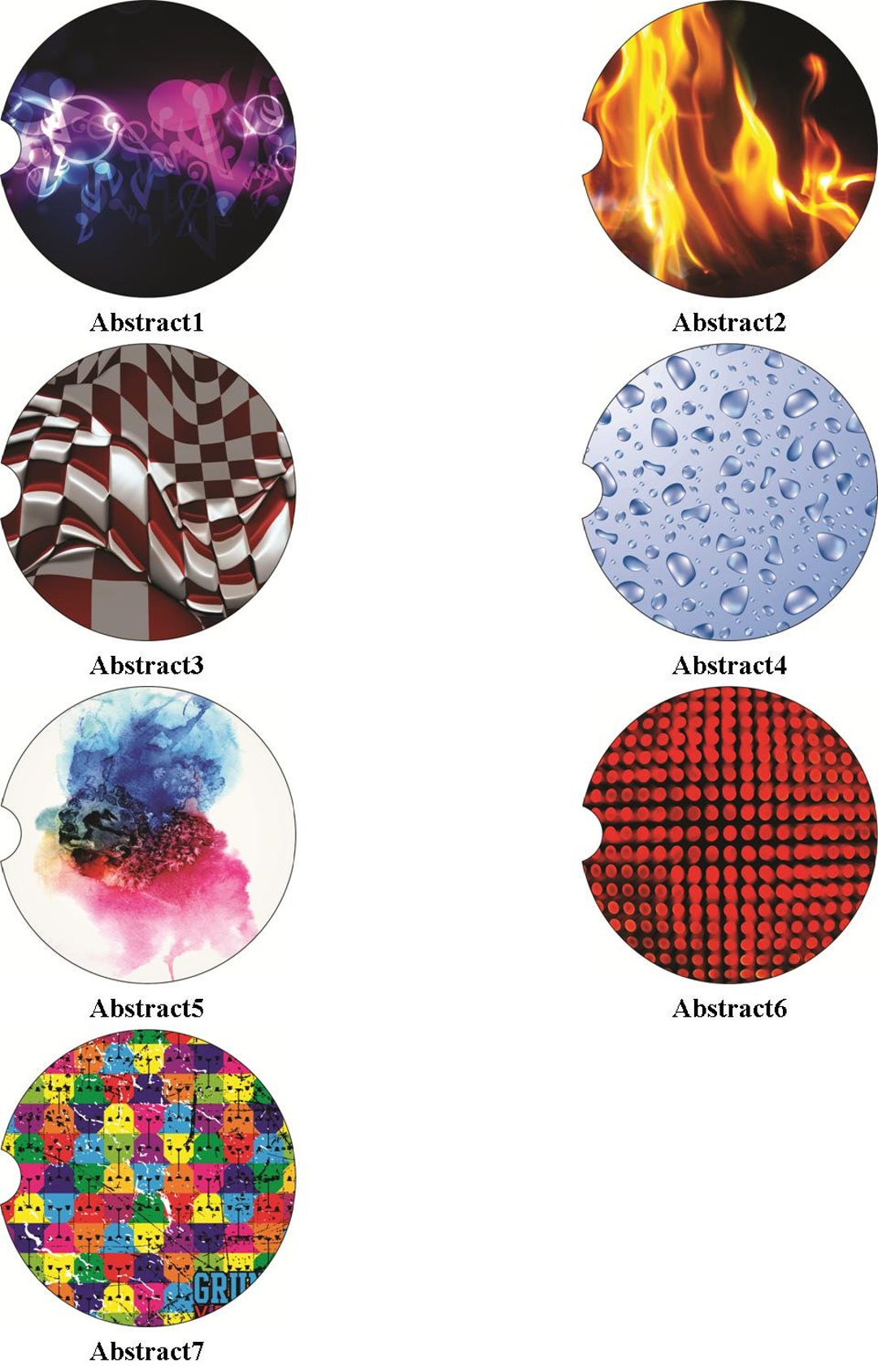 2 Absorbent Car Coasters, Car Accessories for Her, Abstract Auto ...