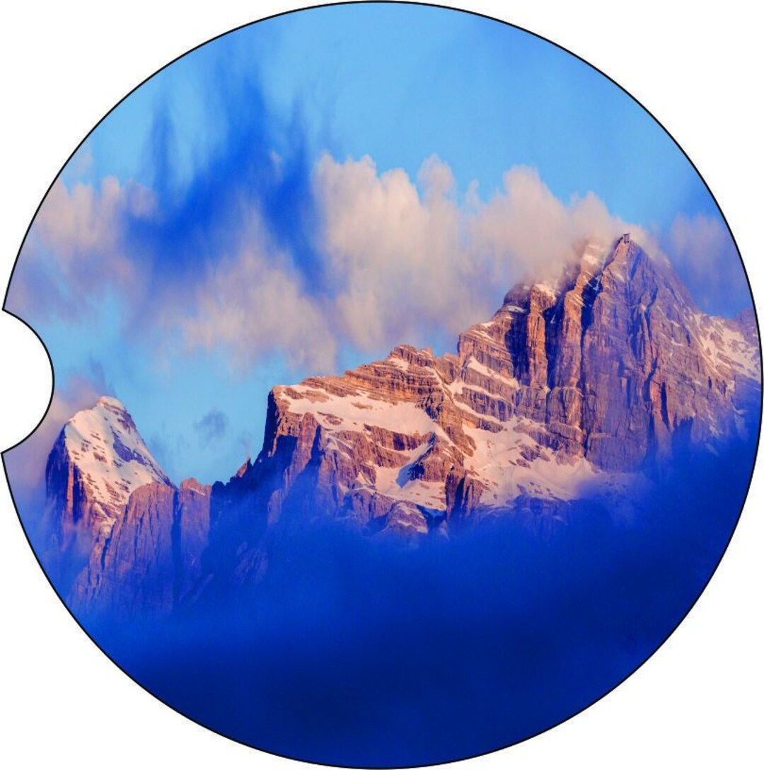 2 Absorbent Car Coasters of Landscape #1. Car Accessories for Her, Auto ...