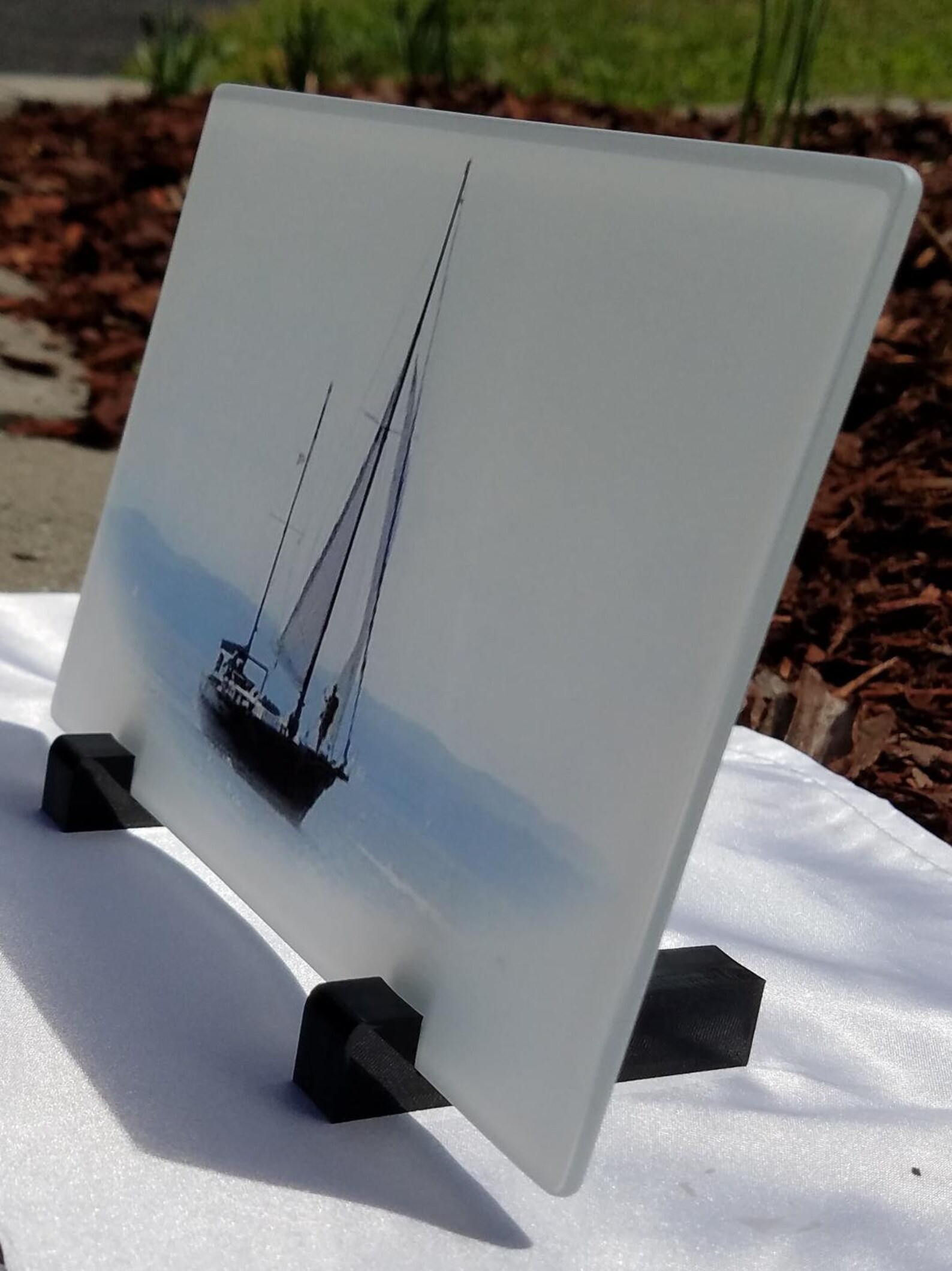 Customized Photo on Glass Panel Frame 5x7. Artwork on Glass | Etsy