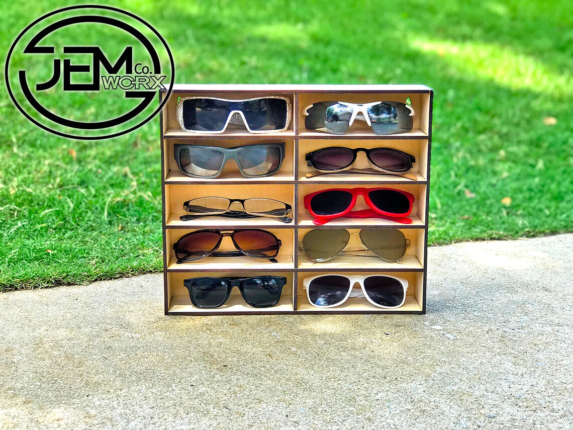 Sunglasses Shelf Display Case Storage Organizer Wall Mount - Etsy
