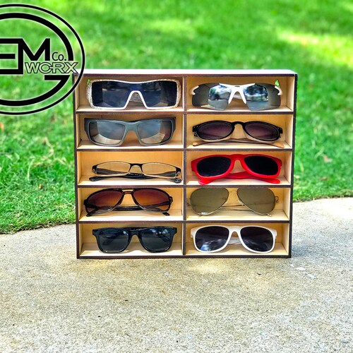 Sunglasses Shelf Display Case Storage Organizer Wall Mount - Etsy