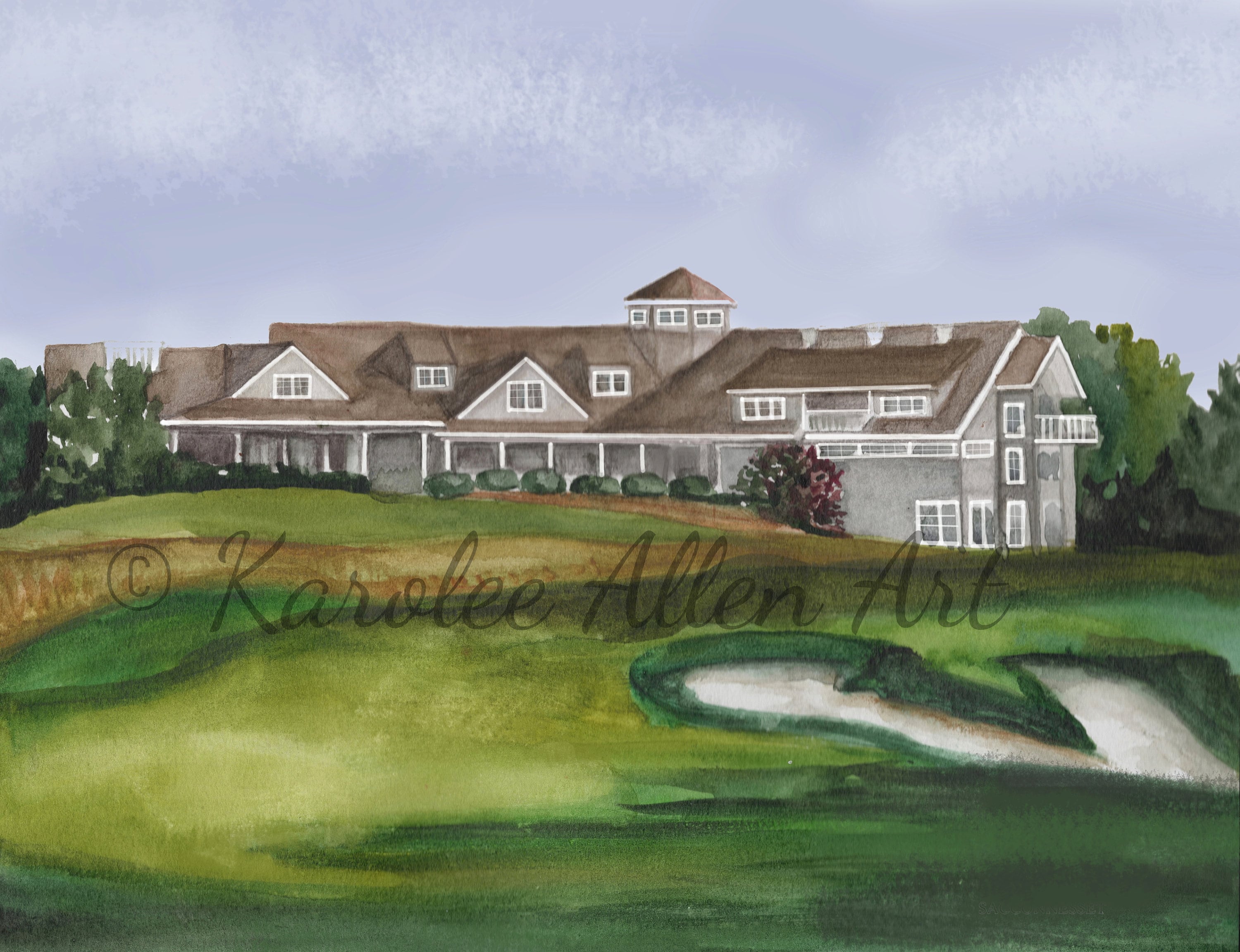 Custom Wedding Venue Watercolor, Digital Download File - Etsy