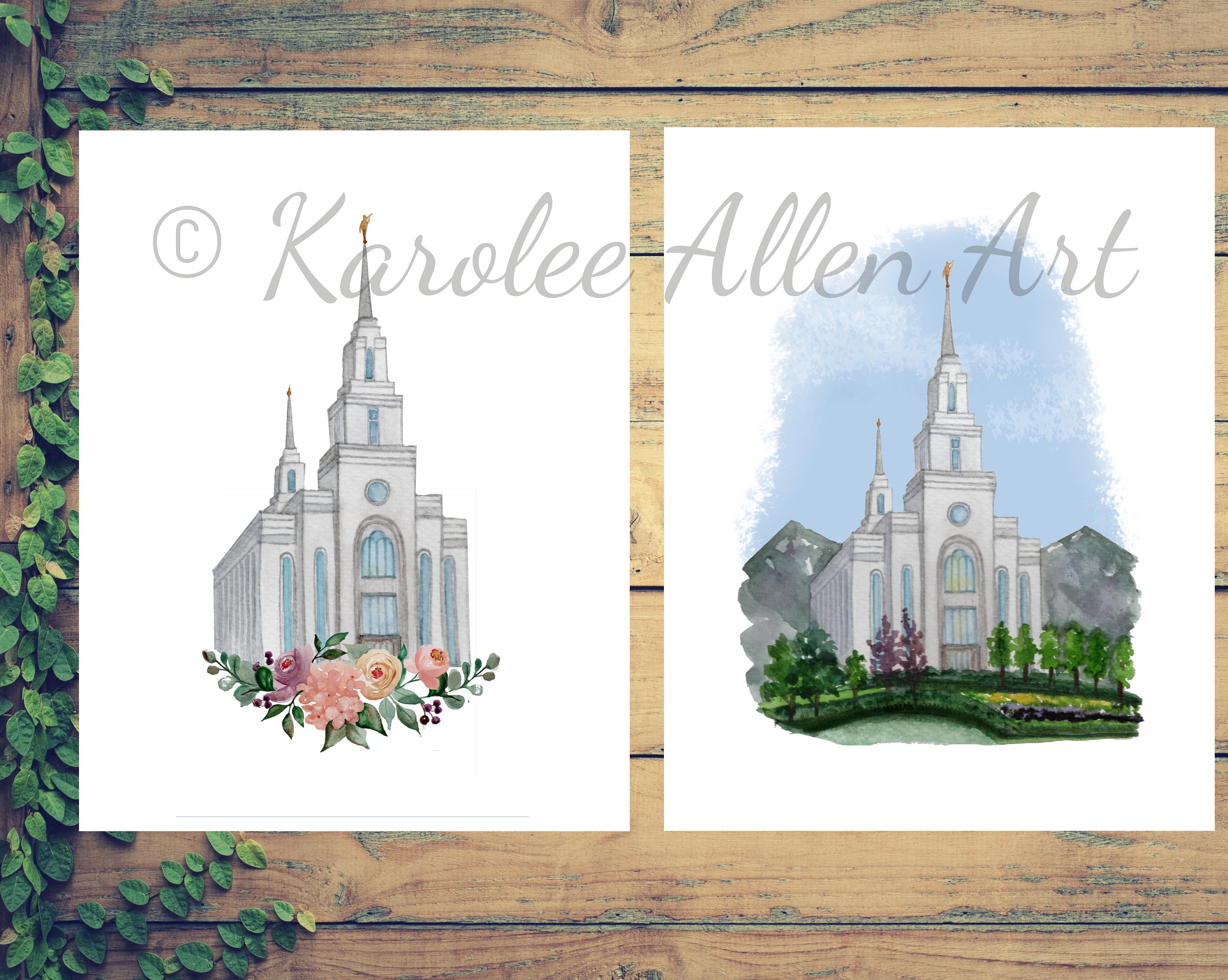 Layton Utah Temple Watercolor Digital Download - Etsy