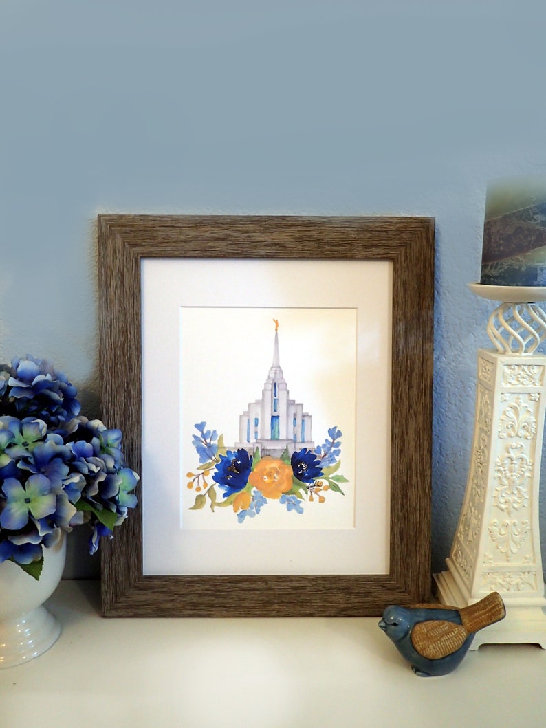 Rexburg Temple Print, Watercolor Digital Download, Customizable - Etsy