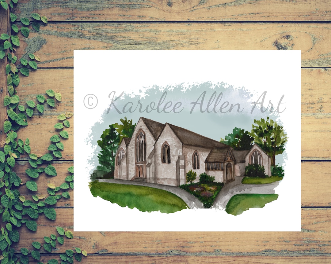 Custom Wedding Venue Watercolor, Digital Download File - Etsy