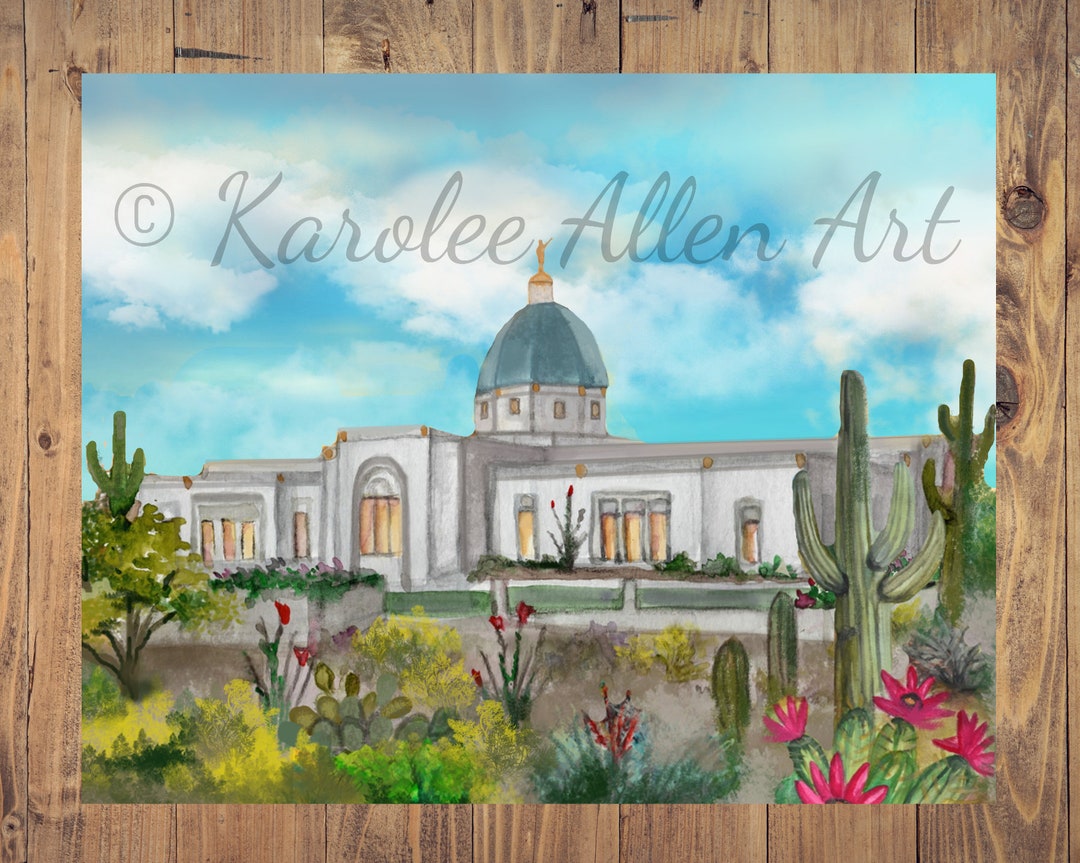 Tucson Arizona Temple Painting - Etsy
