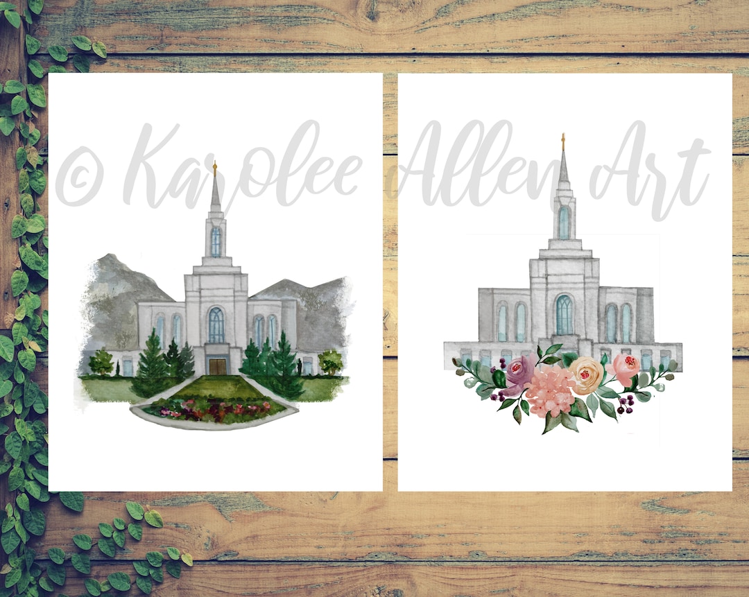 Orem Utah Temple Watercolor, Digital Download - Etsy