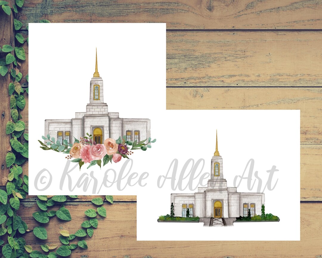 Elko Nevada Temple Watercolor Digital Download - Etsy