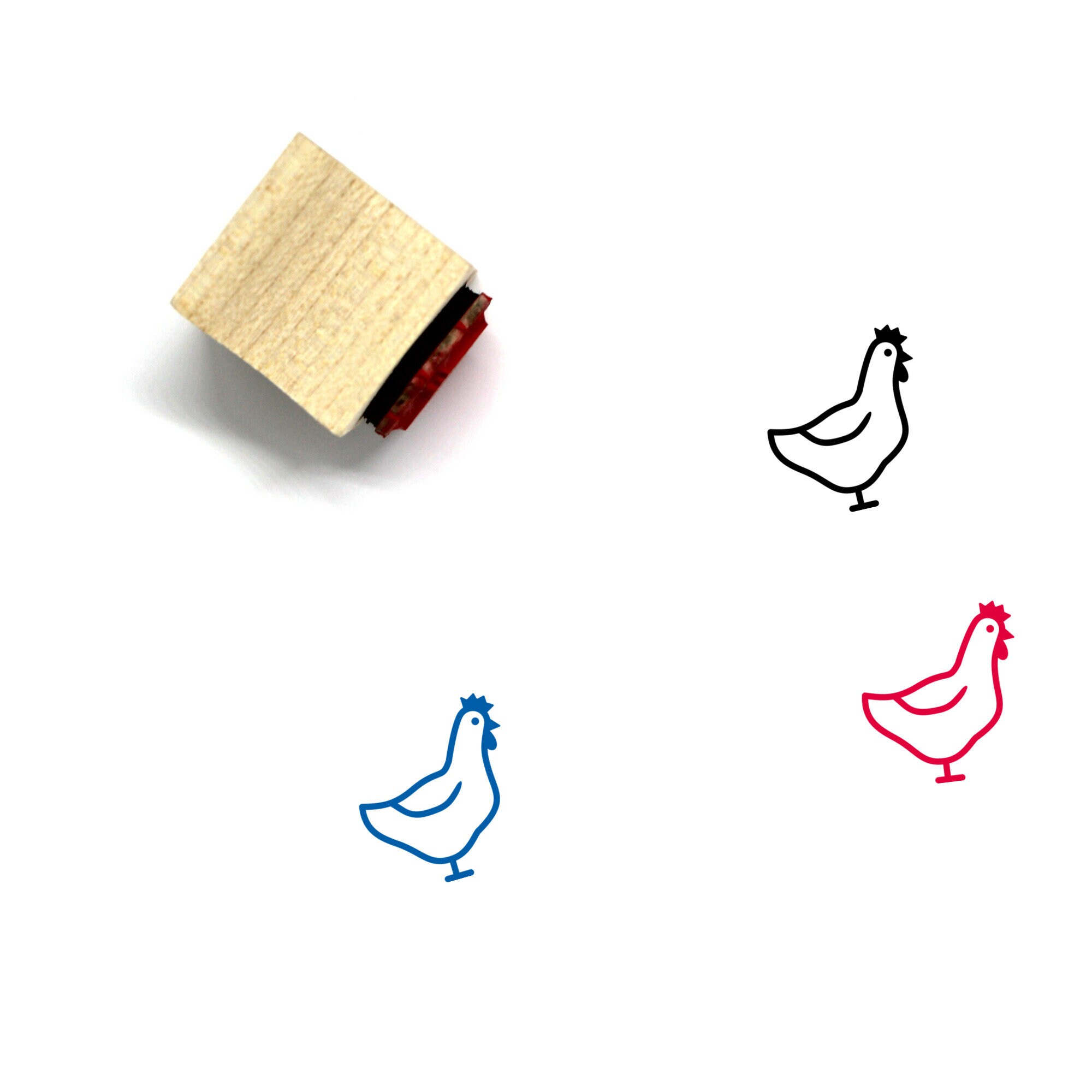 Chicken Wooden Rubber Stamp - Etsy