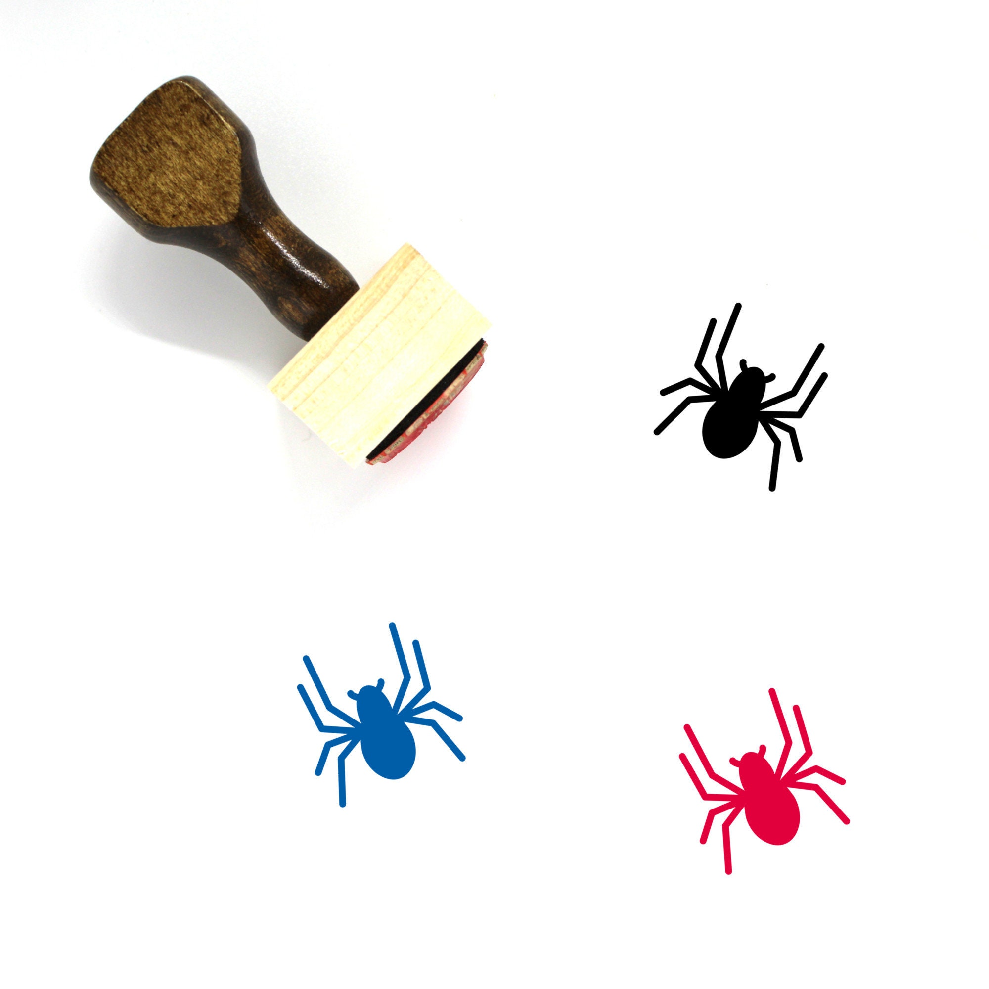 Spider Wooden Rubber Stamp No. 40 | Etsy
