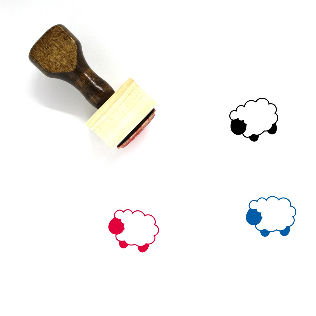 Sheep Wooden Rubber Stamp - Etsy