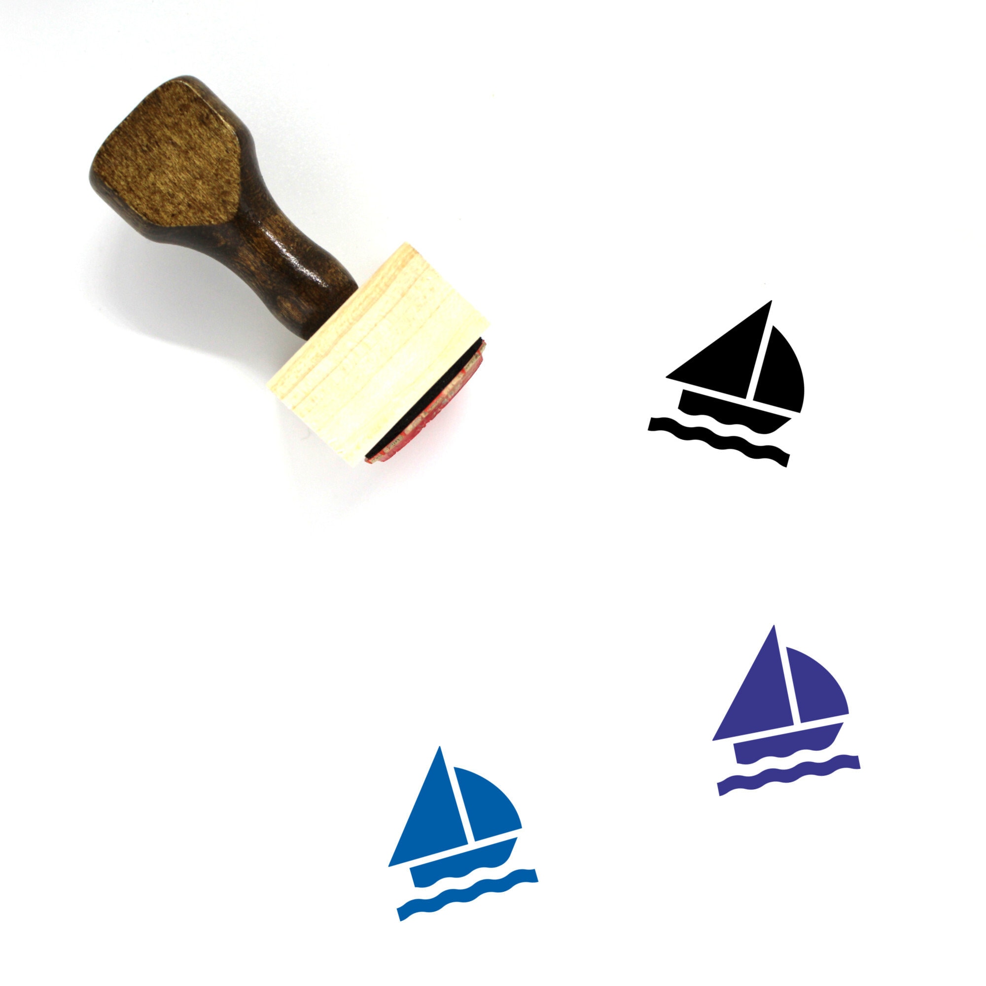 Sail Boat Wooden Rubber Stamp No. 24 - Etsy