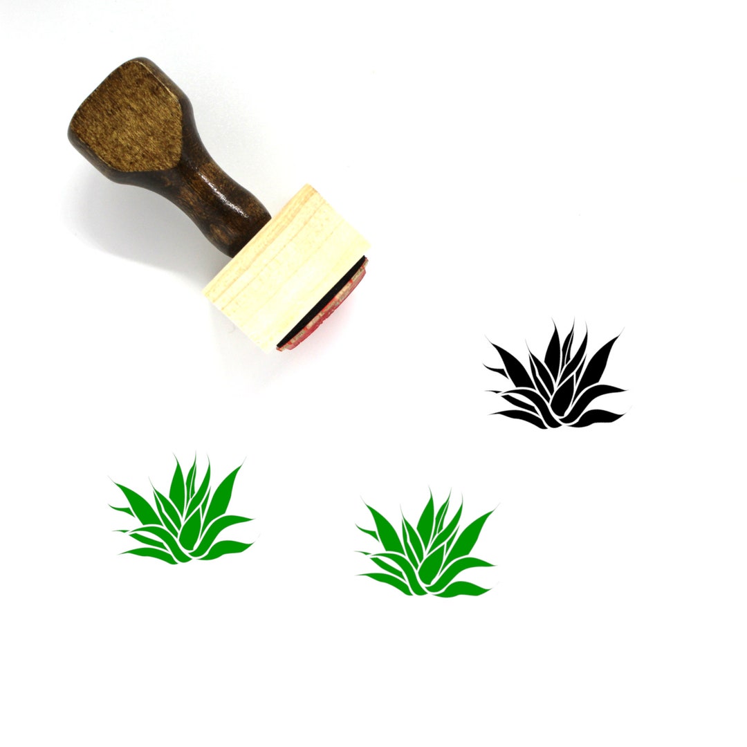 Agave Wooden Rubber Stamp - Etsy
