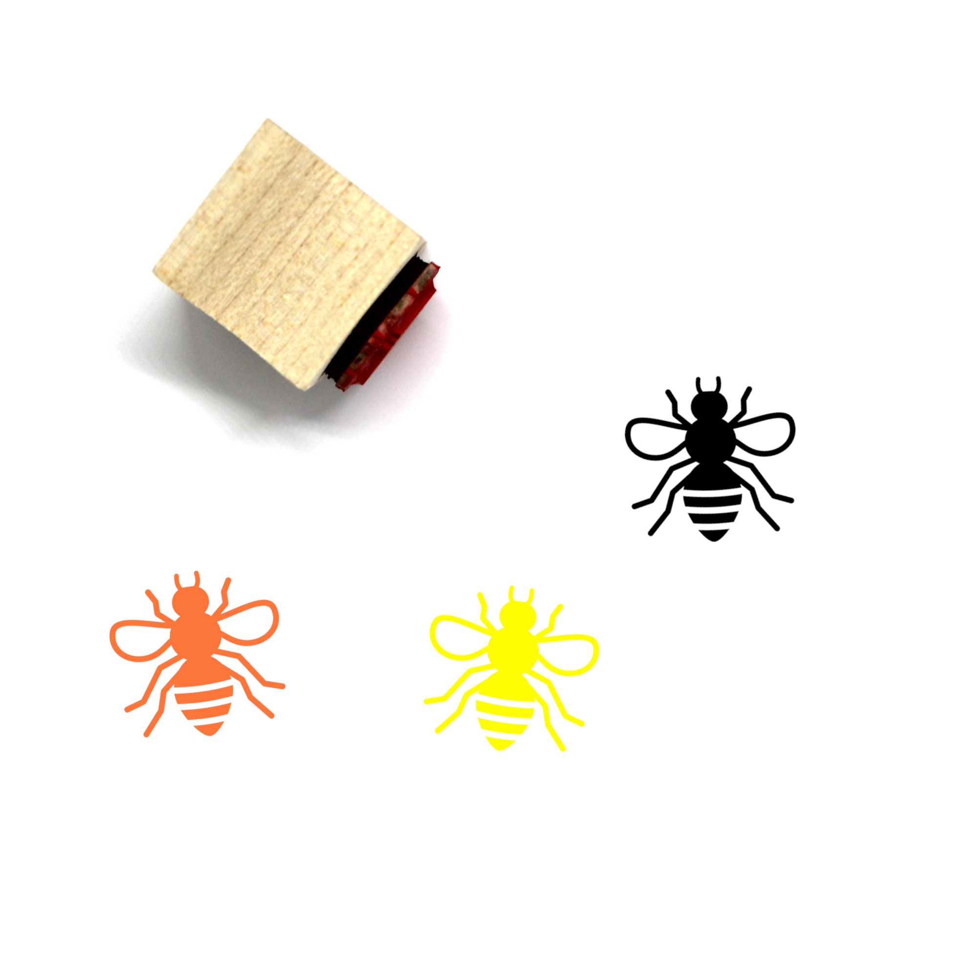 Bee Wooden Rubber Stamp - Etsy