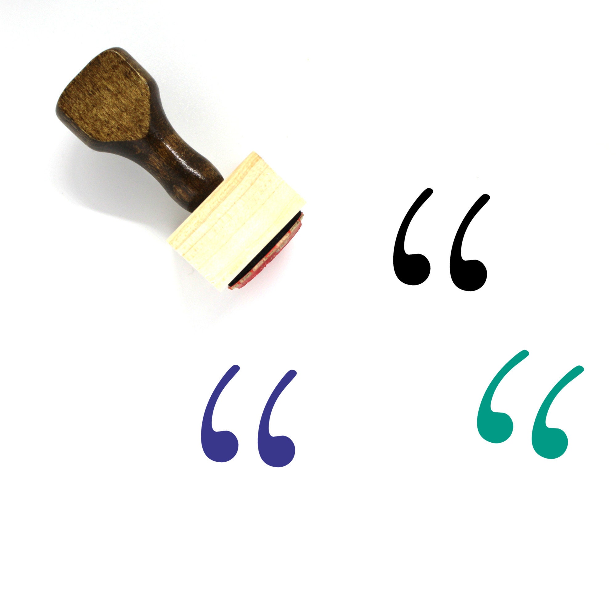 Quotation Mark Wooden Rubber Stamp No. 20 - Etsy